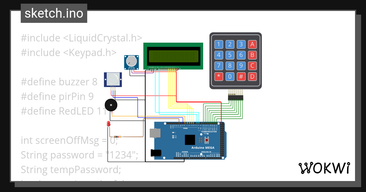 Security System For Oil And Gas Storage Factory - Wokwi ESP32, STM32, Arduino Simulator