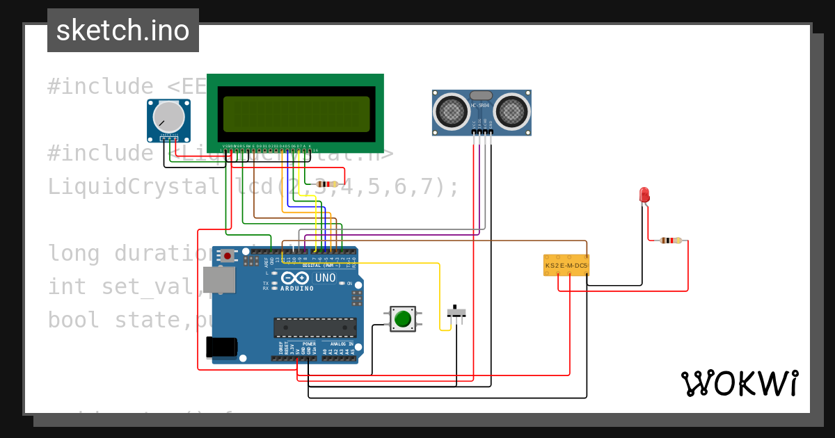 Automatic Water Level Controller Wokwi Esp32 Stm32 Arduino Simulator