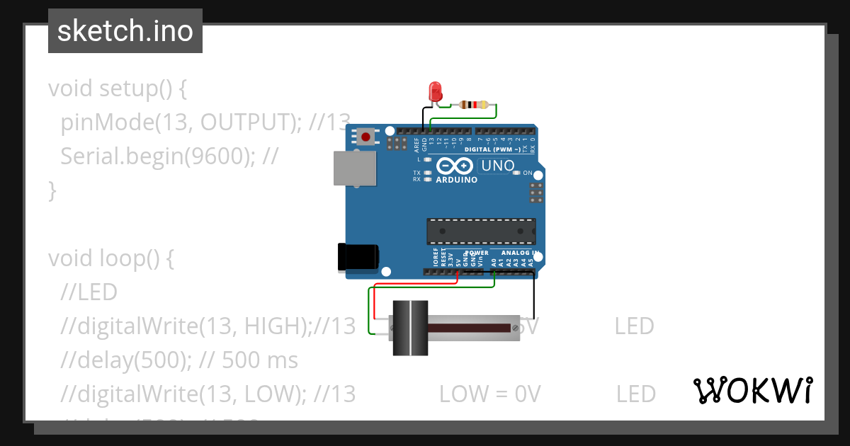 LED and Slider Copy - Wokwi ESP32, STM32, Arduino Simulator