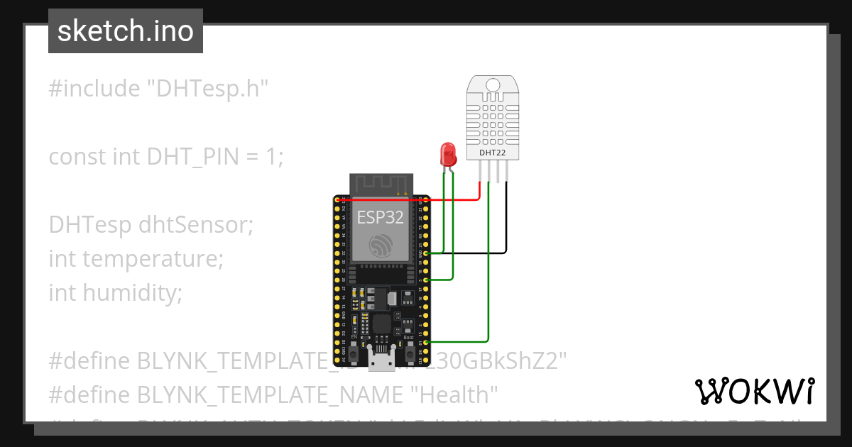 Health monitoring - Wokwi ESP32, STM32, Arduino Simulator
