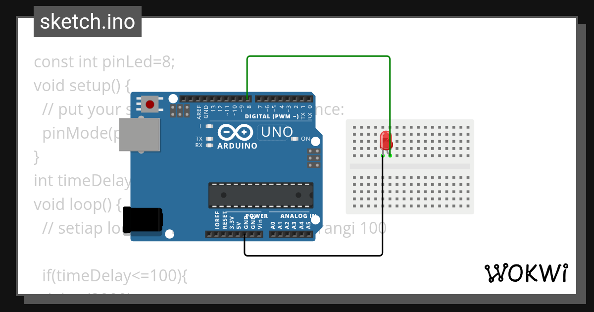 LED CODING 3 - Wokwi ESP32, STM32, Arduino Simulator