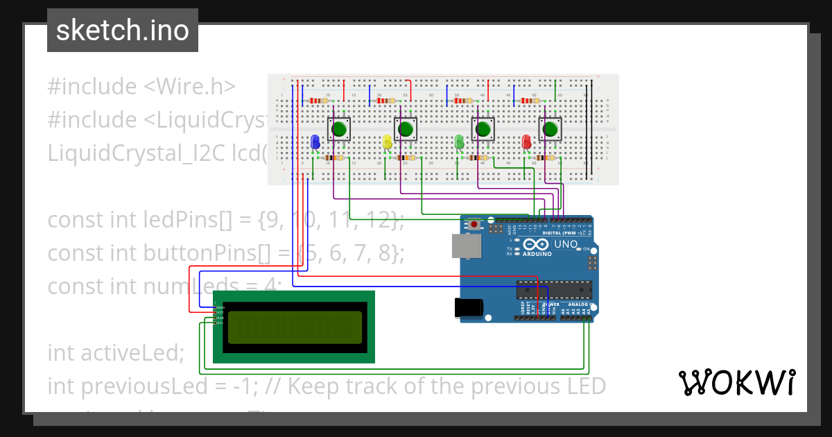 Entrenador de reflexes BO - Wokwi ESP32, STM32, Arduino Simulator