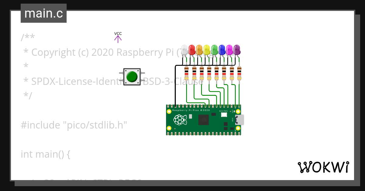 Pi Pico Sdk Blink Copy Wokwi Esp32 Stm32 Arduino Simulator
