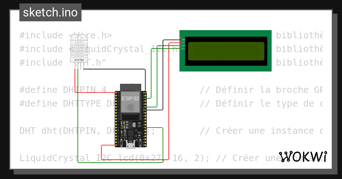 Station Météo Connectée Wokwi Esp32 Stm32 Arduino Simulator