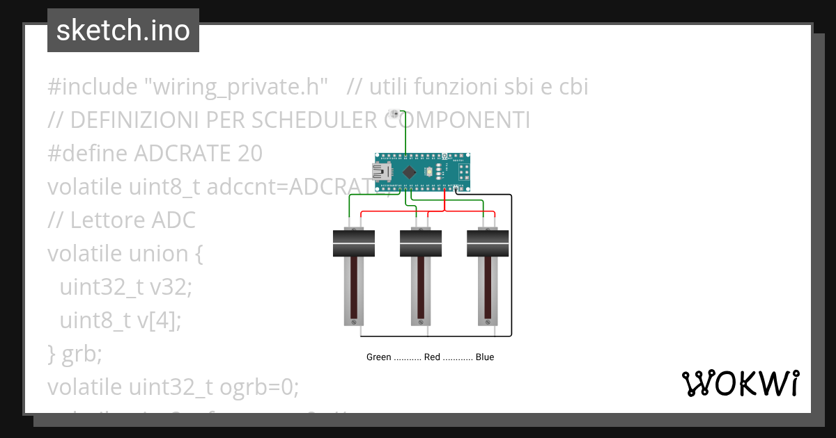 Convertitore ADC Prof - Wokwi ESP32, STM32, Arduino Simulator