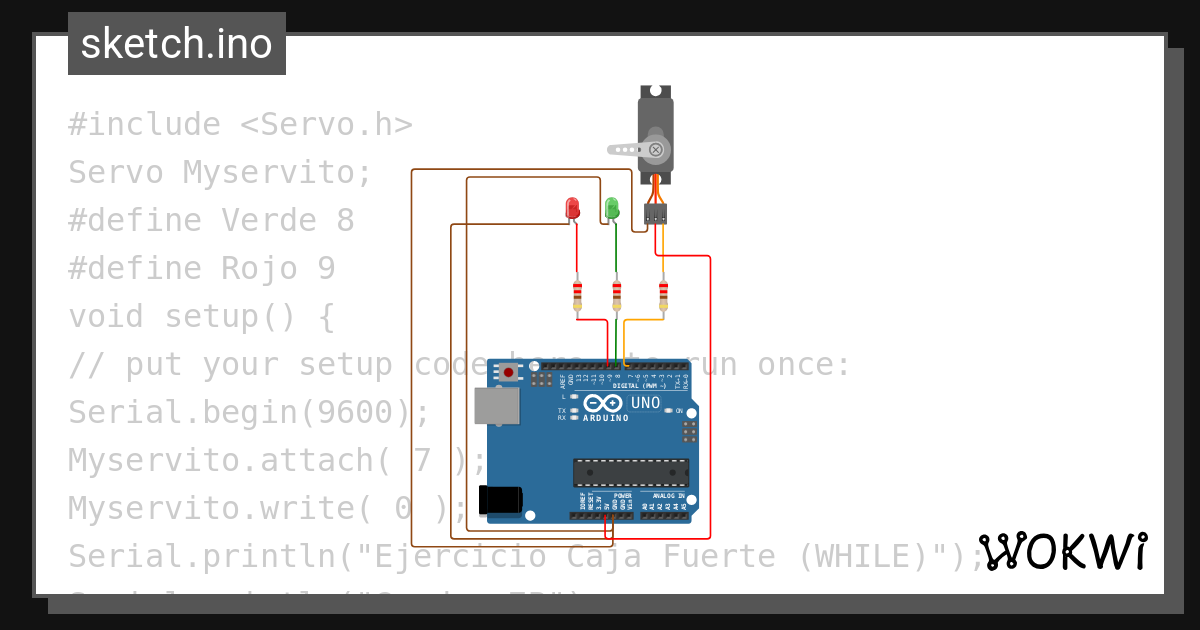Caja Fuerte While Wokwi Esp32 Stm32 Arduino Simulator