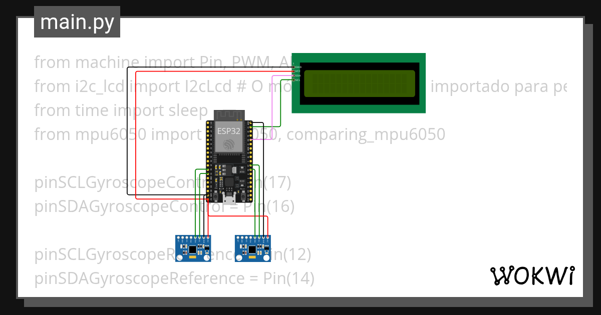 Mpu6050 Accelerometer Wokwi Esp32 Stm32 Arduino Simulator 