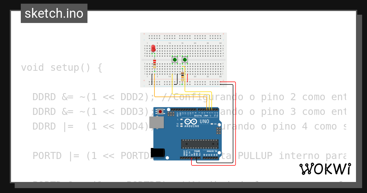 Buttons And Led With Registers Wokwi Esp32 Stm32 Arduino Simulator