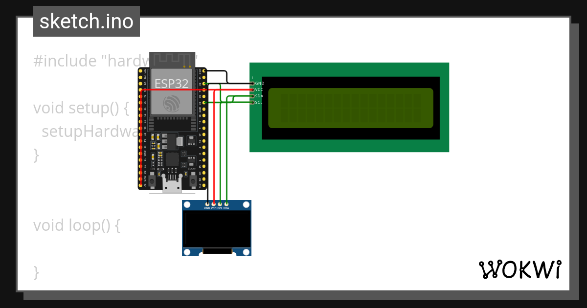 Display menu - Wokwi ESP32, STM32, Arduino Simulator