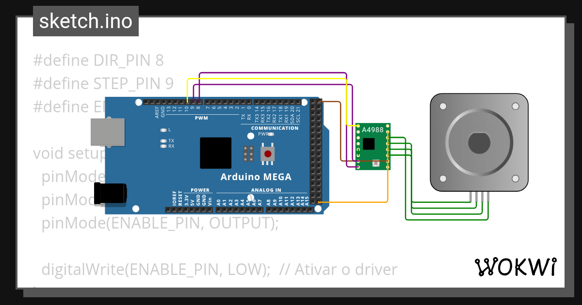 Motor De Passo Dia T Wokwi Esp32 Stm32 Arduino Simulator 