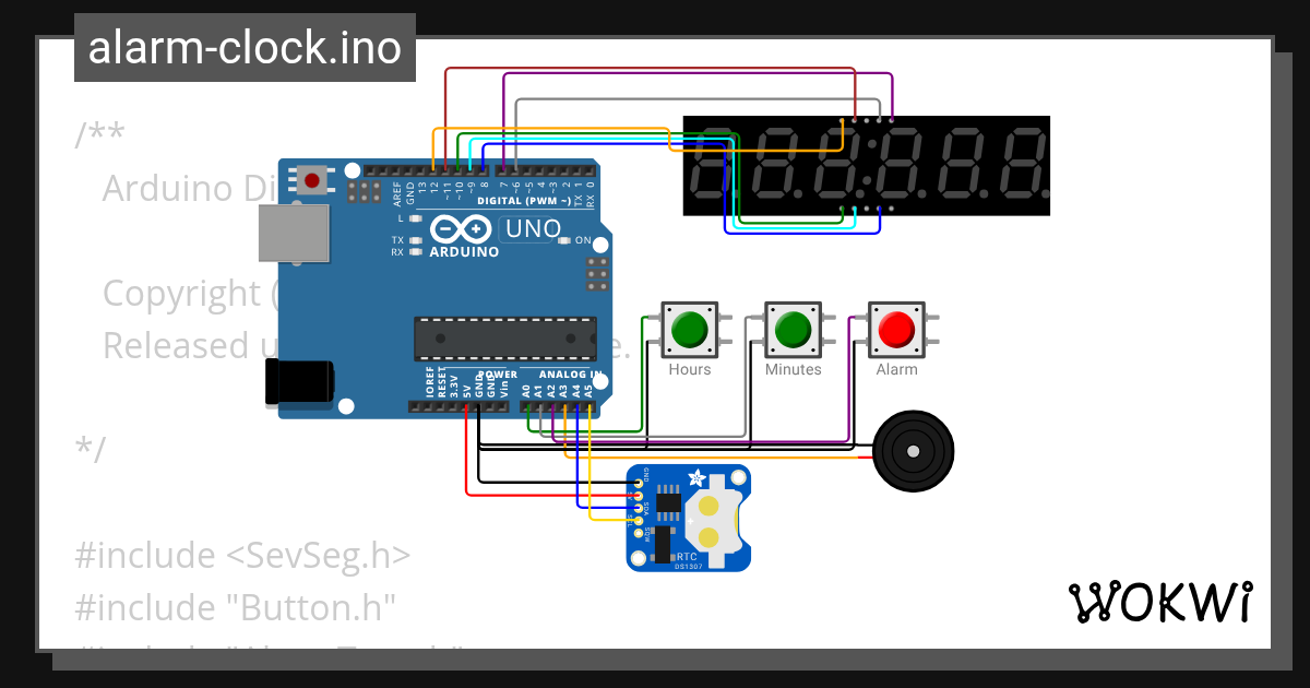alarm-clock-zen.ino - Wokwi ESP32, STM32, Arduino Simulator
