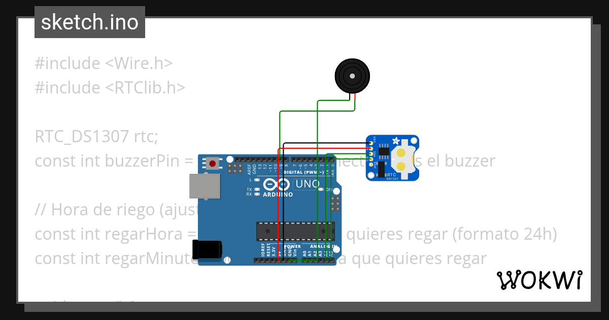 .-.alarma para regar plantas :) - Wokwi ESP32, STM32, Arduino Simulator