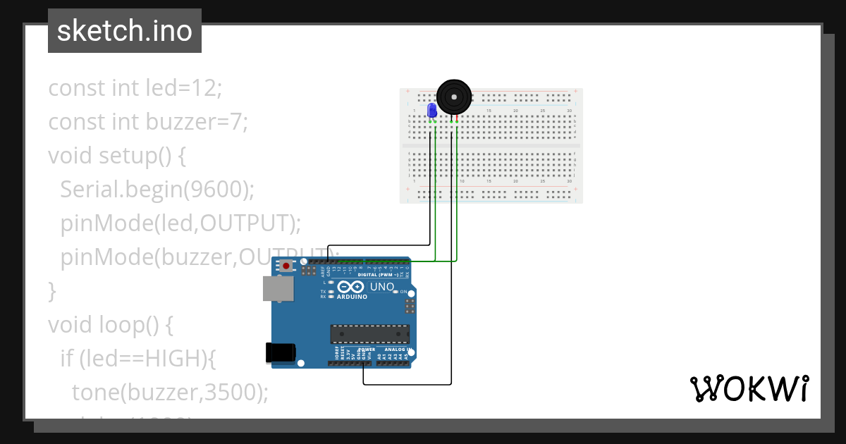 Buzzer With Led Or Ldr Wokwi Esp32 Stm32 Arduino Simulator 