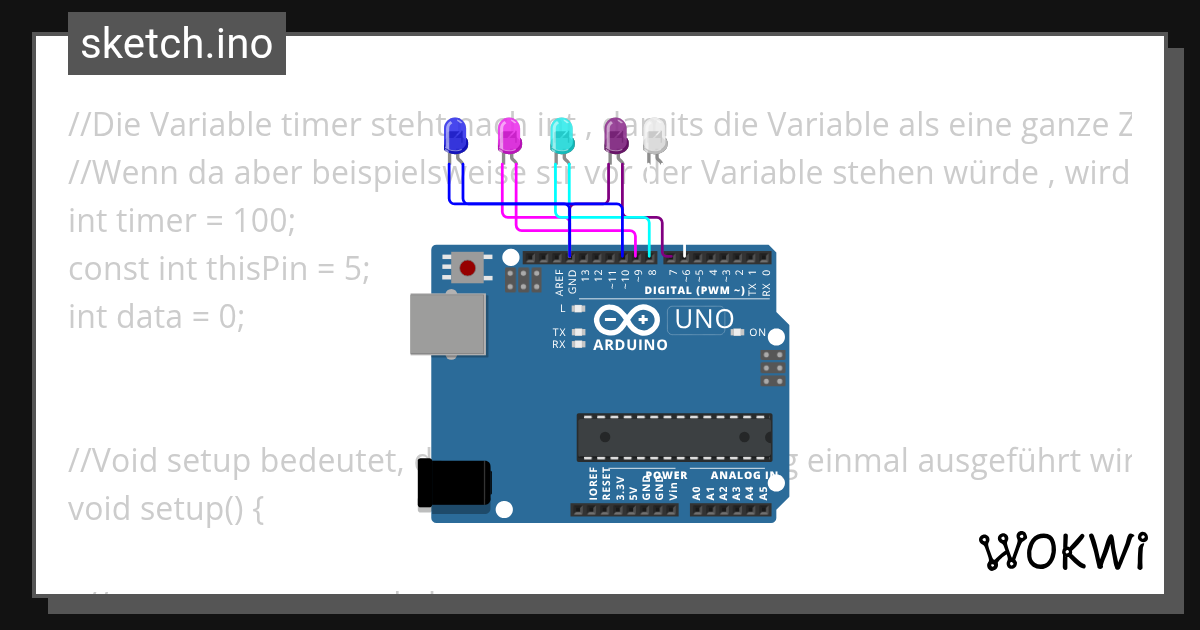 Arduiono Einstieg - Wokwi ESP32, STM32, Arduino Simulator