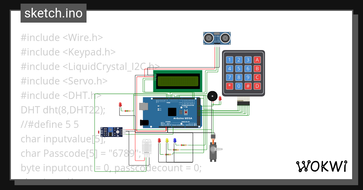 Smart Home Control And Monitoring System Copy 5 Wokwi Esp32 Stm32 Arduino Simulator