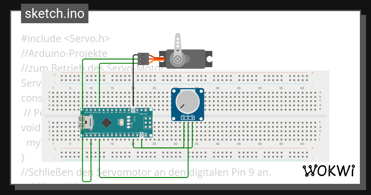 Servomotor Wokwi Esp32 Stm32 Arduino Simulator