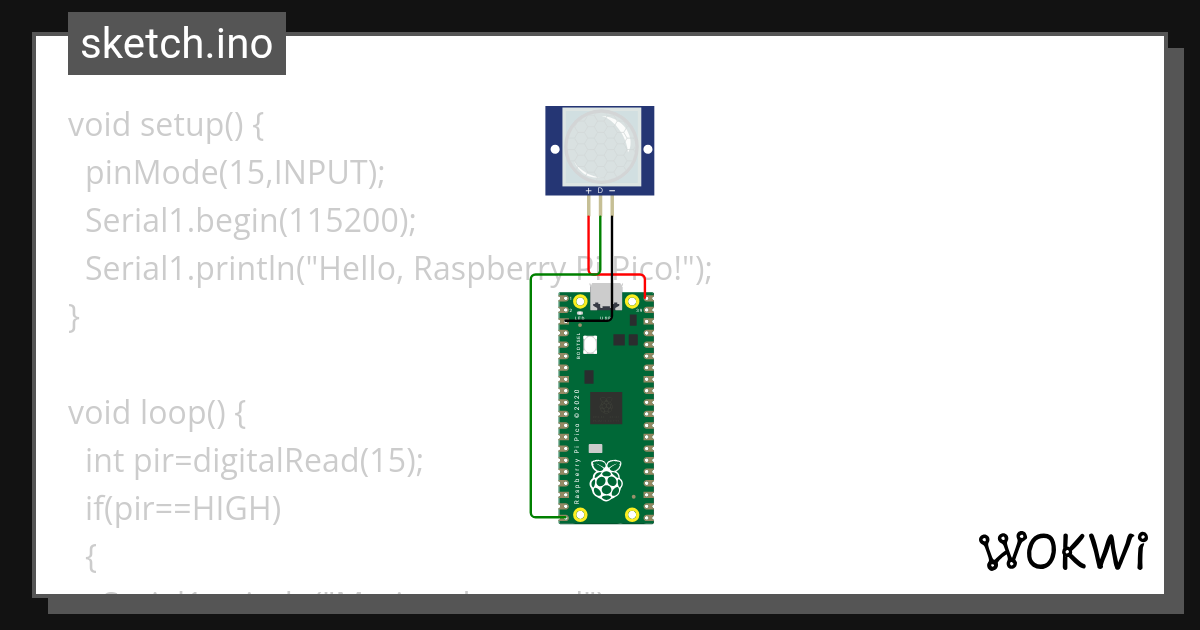 Ex 5 Pir Wokwi Esp32 Stm32 Arduino Simulator 4929