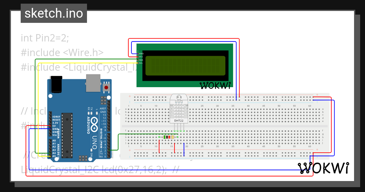 medidor temperatura y humedad - Wokwi ESP32, STM32, Arduino Simulator