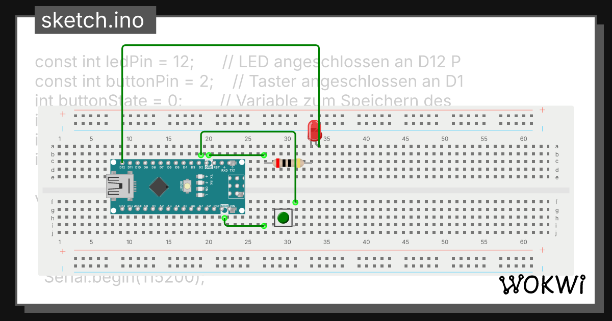Blinkende LED--Arduino Nano - Improved - Wokwi ESP32, STM32, Arduino ...