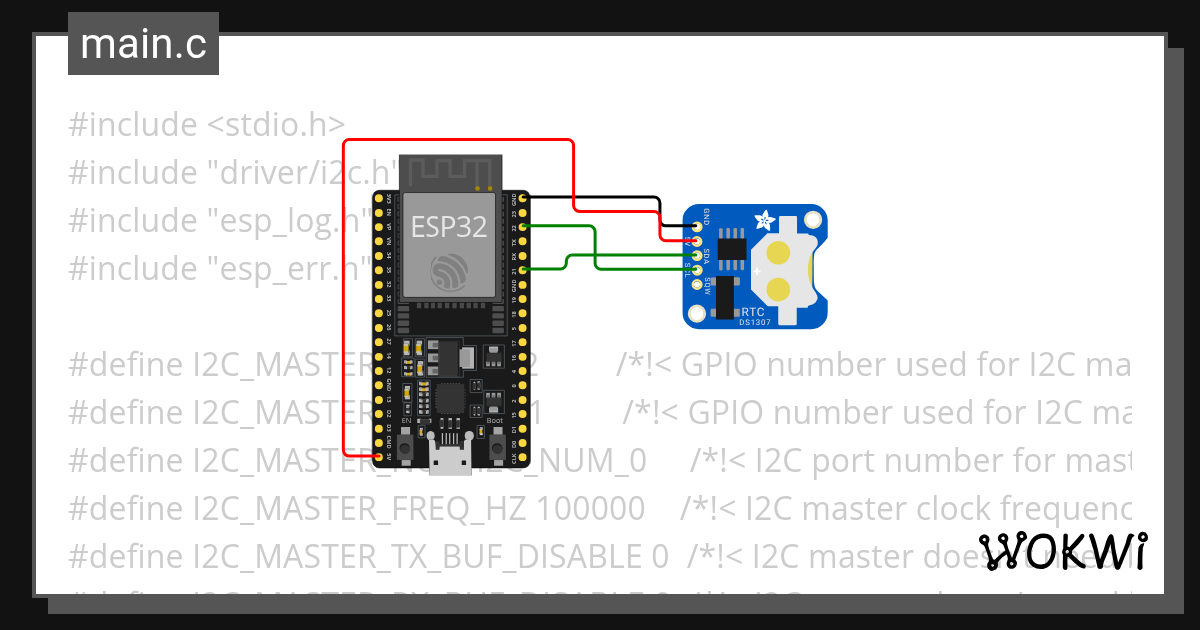 RTC_I2C - Wokwi ESP32, STM32, Arduino Simulator