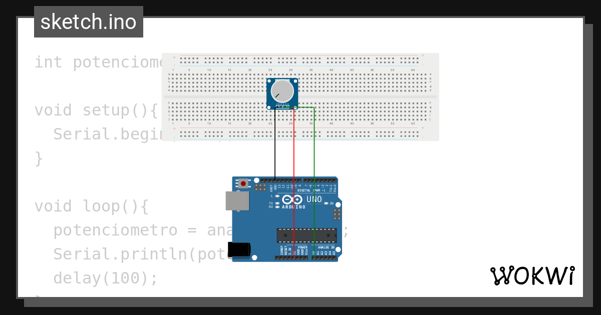 Potenciometro Wokwi Esp32 Stm32 Arduino Simulator