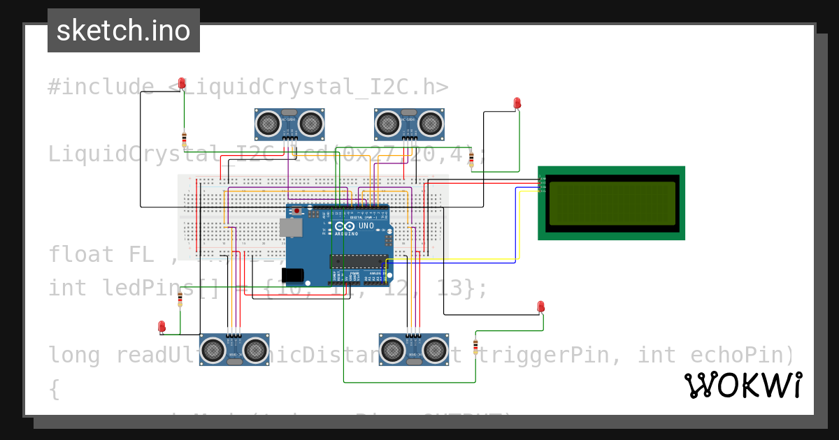 Detector De Objetos Para Vehiculos Clase Iot Copy Wokwi Esp32 Stm32 Arduino Simulator 5056