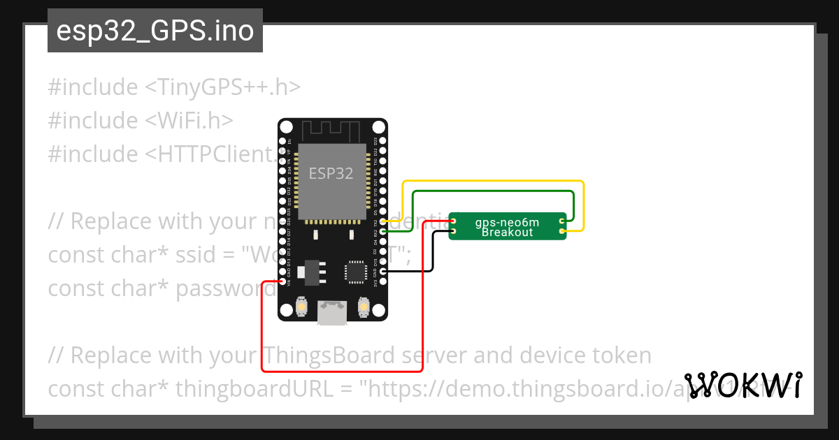 GPS_ESP32 - Wokwi ESP32, STM32, Arduino Simulator