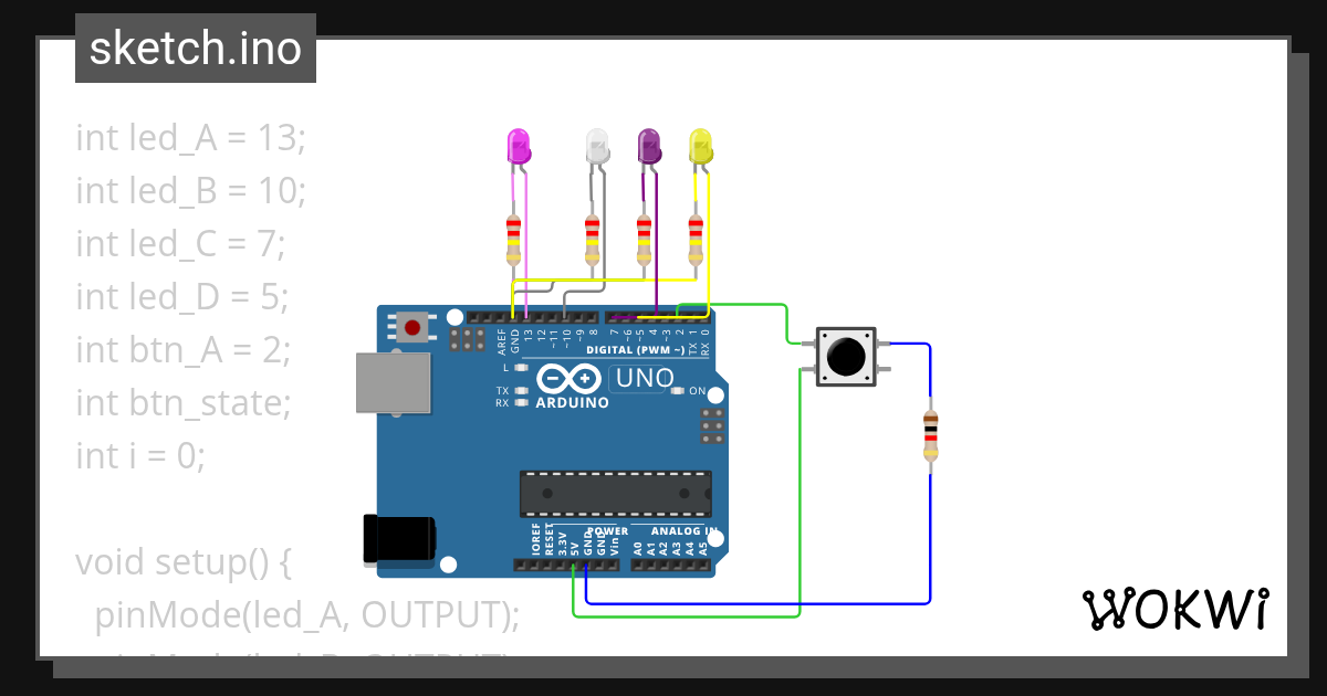 ex-2 - Wokwi ESP32, STM32, Arduino Simulator