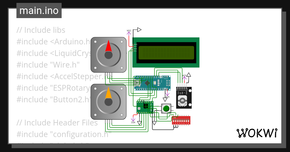 Spool_Winder_nano v2 - Wokwi ESP32, STM32, Arduino Simulator