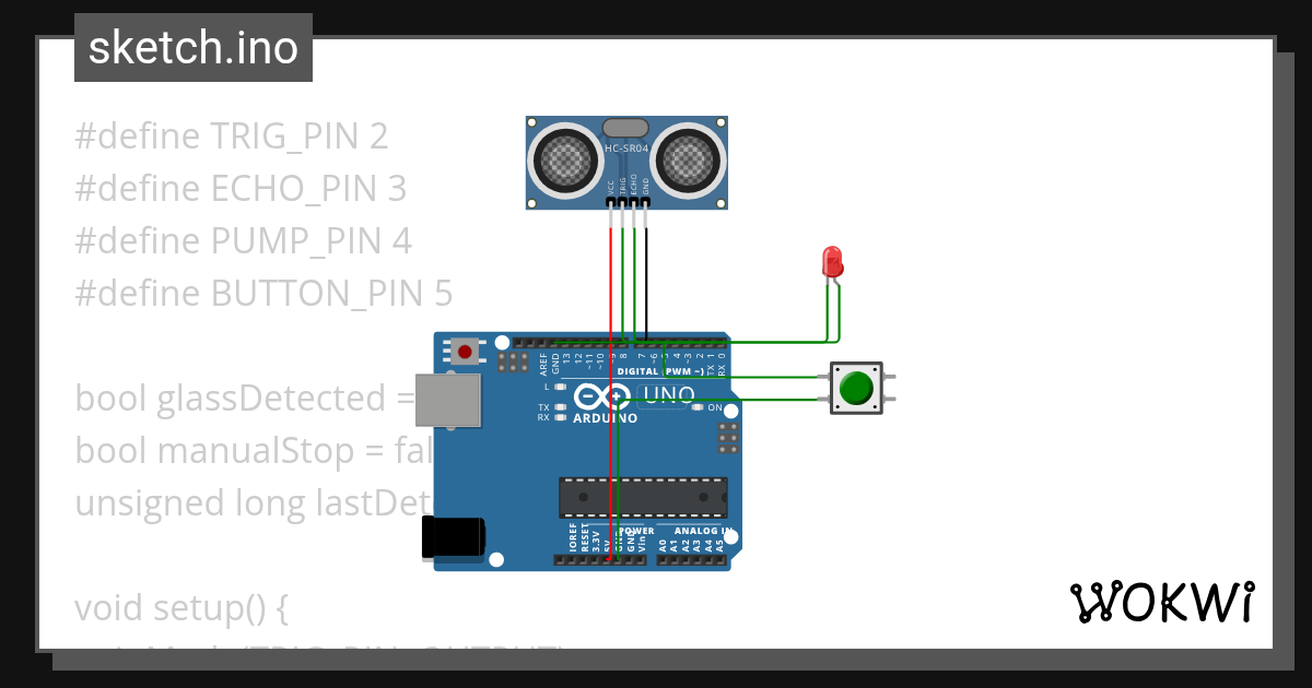 automatic water dispencer - Wokwi ESP32, STM32, Arduino Simulator