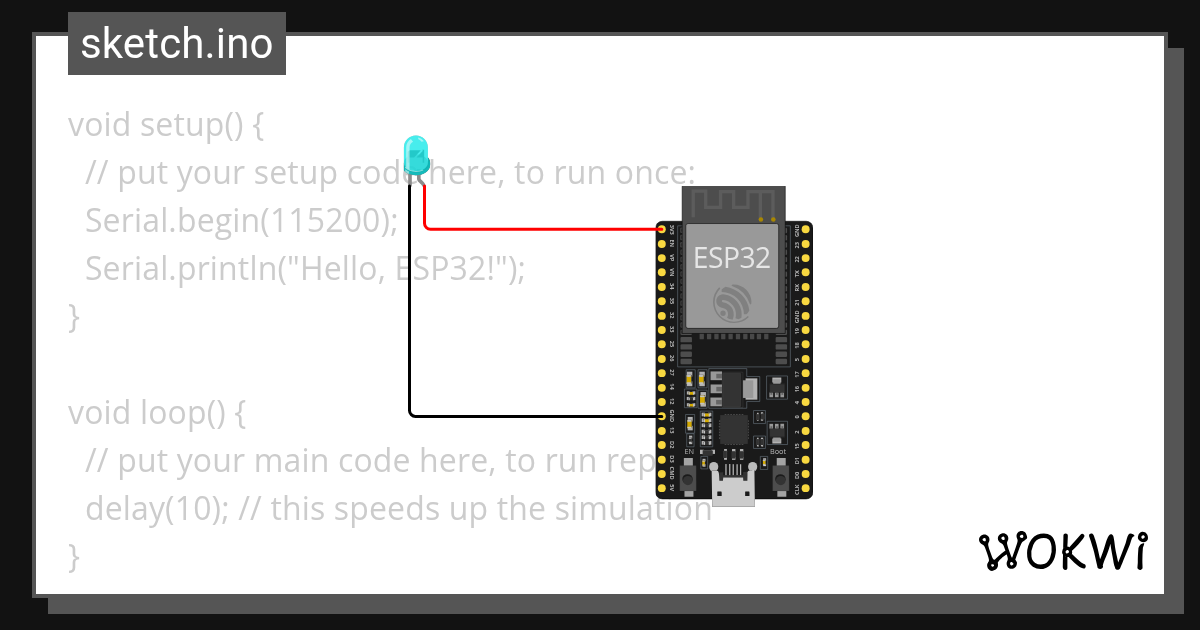 Primeiro Teste Wokwi Esp32 Stm32 Arduino Simulator 