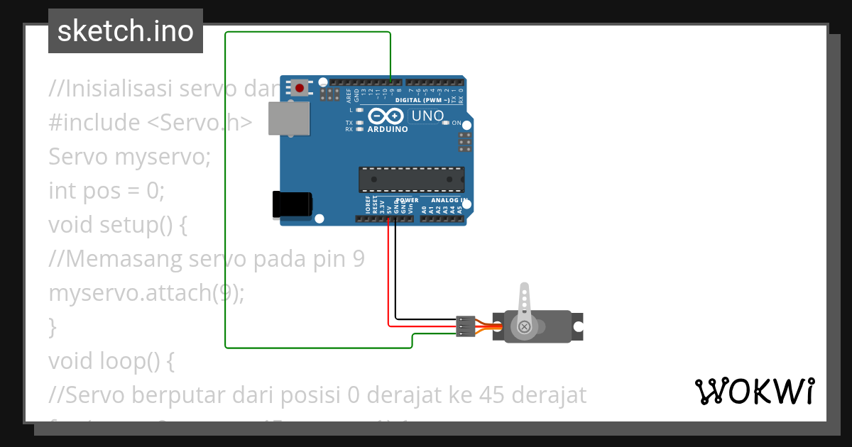 Ayla Anatrya XI-6, Project kontrol motor servo - Wokwi ESP32, STM32 ...