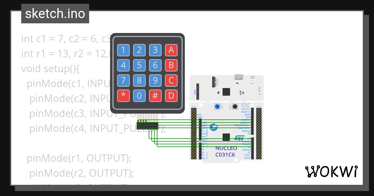 keypad - Wokwi ESP32, STM32, Arduino Simulator