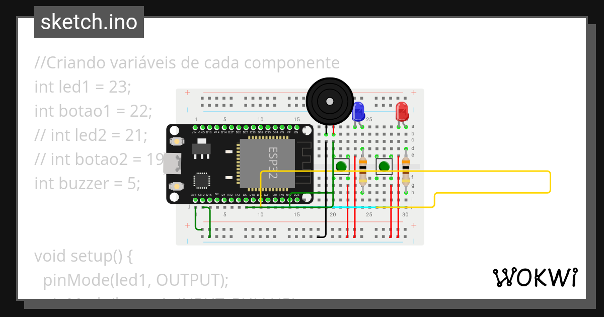 11_Passa_Repassa_Buzzer - Wokwi ESP32, STM32, Arduino Simulator