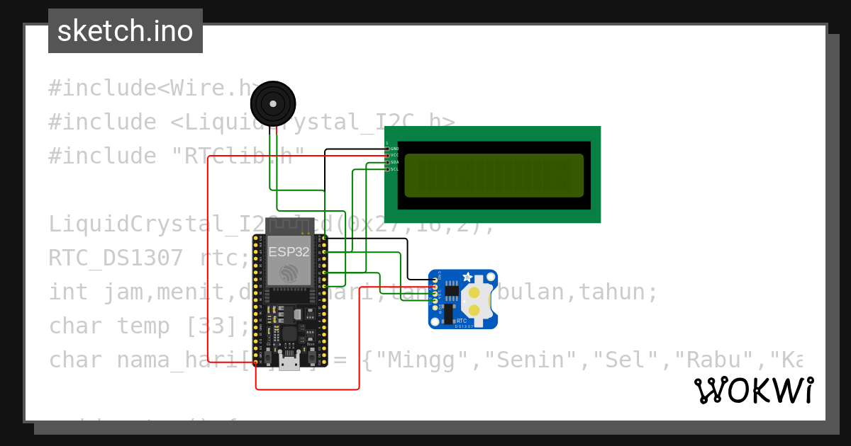 Rtc Dan Lcd Dan Led Wokwi Esp32 Stm32 Arduino Simulator 6324