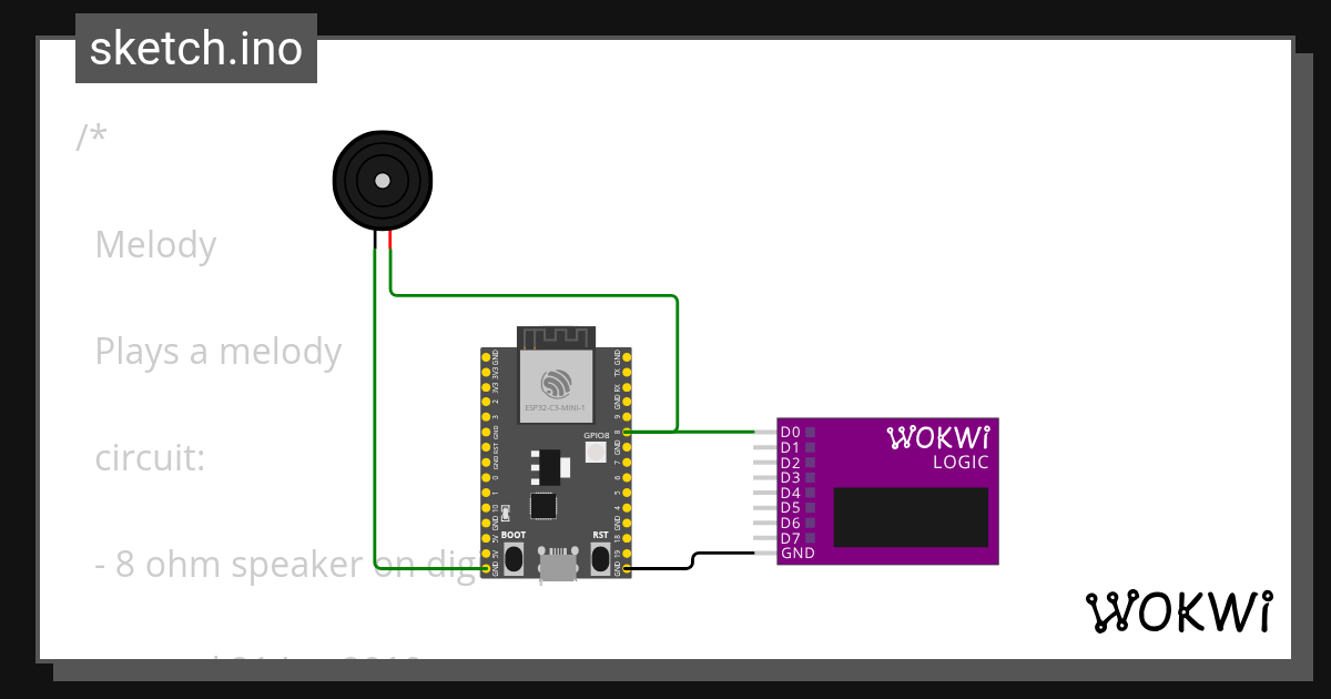 RISC-V-BUZZER - Wokwi ESP32, STM32, Arduino Simulator
