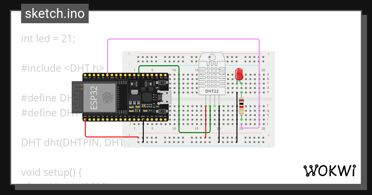 DHT - Wokwi ESP32, STM32, Arduino Simulator