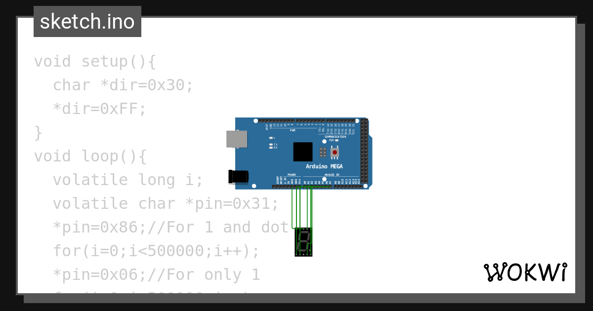 7segmentdisplay Wokwi Esp32 Stm32 Arduino Simulator
