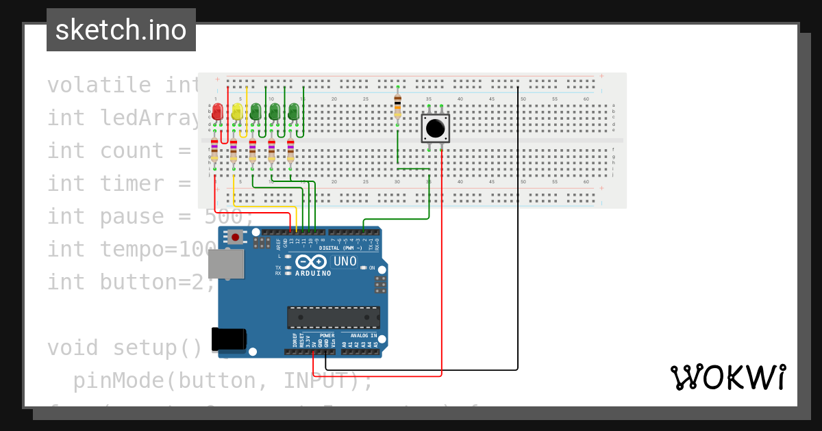 04leds Com Botão Copy 2 Wokwi Esp32 Stm32 Arduino Simulator