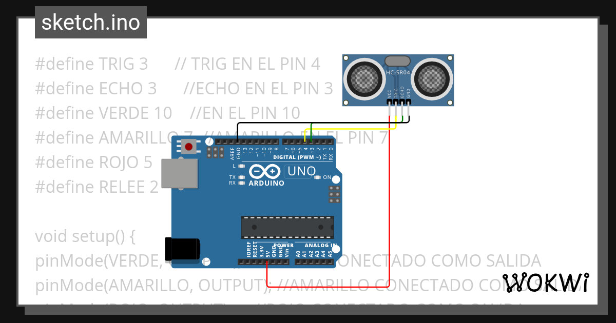 SENSOR DE PROXIMIDAD - Wokwi ESP32, STM32, Arduino Simulator