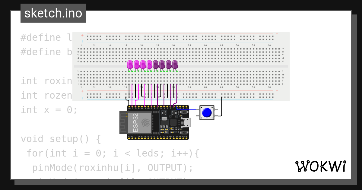 Trocando Direção De Leds Wokwi Esp32 Stm32 Arduino Simulator 8733