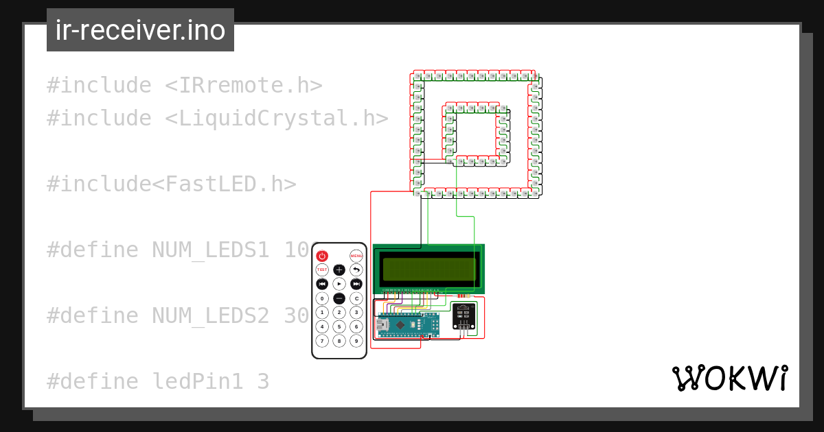 灯带循环，舵机控制纯功能版 Wokwi Esp32 Stm32 Arduino Simulator 
