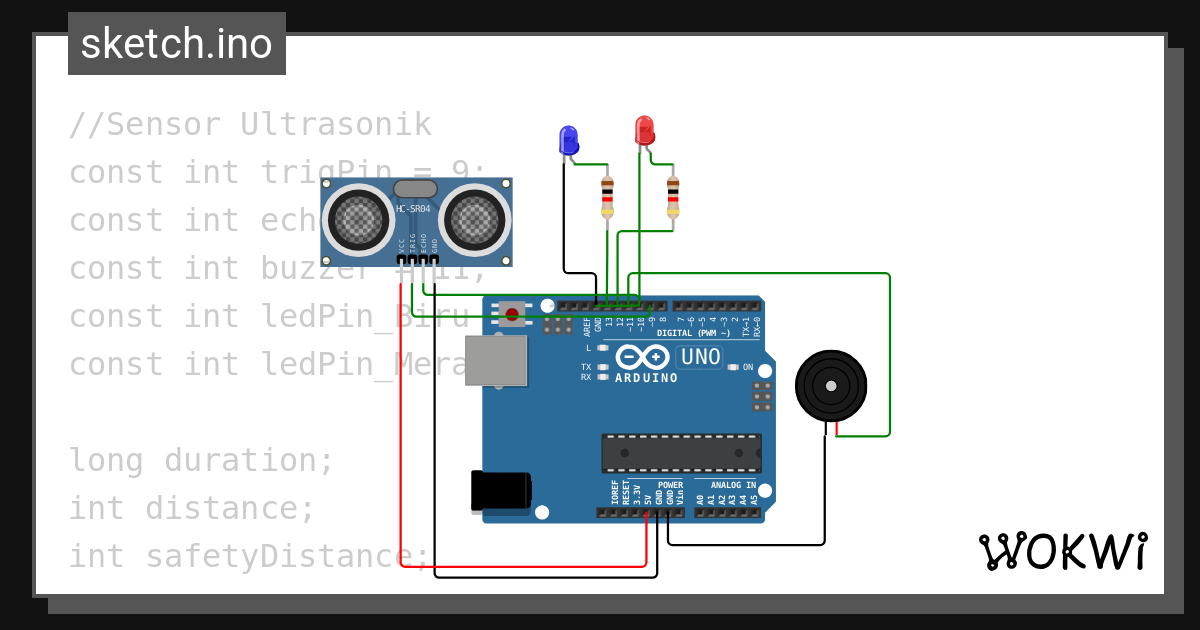 Sensor Ultrasonik Copy Wokwi Esp32 Stm32 Arduino Simulator 