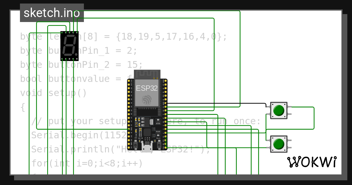 Seven Segment Wokwi Esp32 Stm32 Arduino Simulator 3391