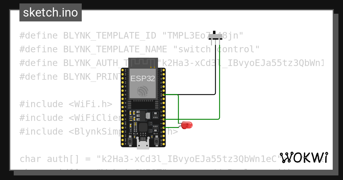 Switch Control Wokwi Esp32 Stm32 Arduino Simulator 0061