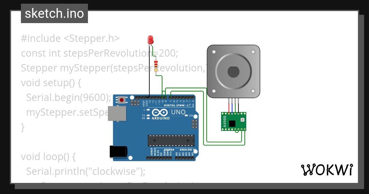 stepper motor - Wokwi ESP32, STM32, Arduino Simulator stepper motor - Wokwi ESP32, STM32, Arduino Simulator