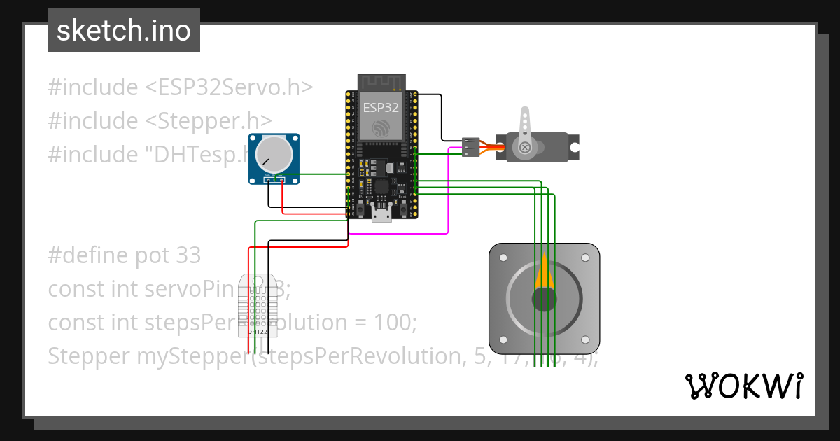 servo y stepper - Wokwi ESP32, STM32, Arduino Simulator