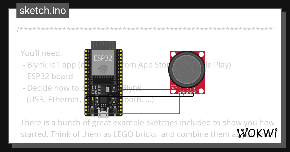 Joystick - Wokwi ESP32, STM32, Arduino Simulator