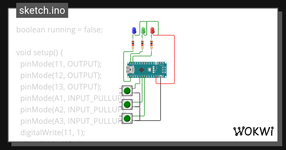3 Pb 3 Led Wokwi Esp32 Stm32 Arduino Simulator 