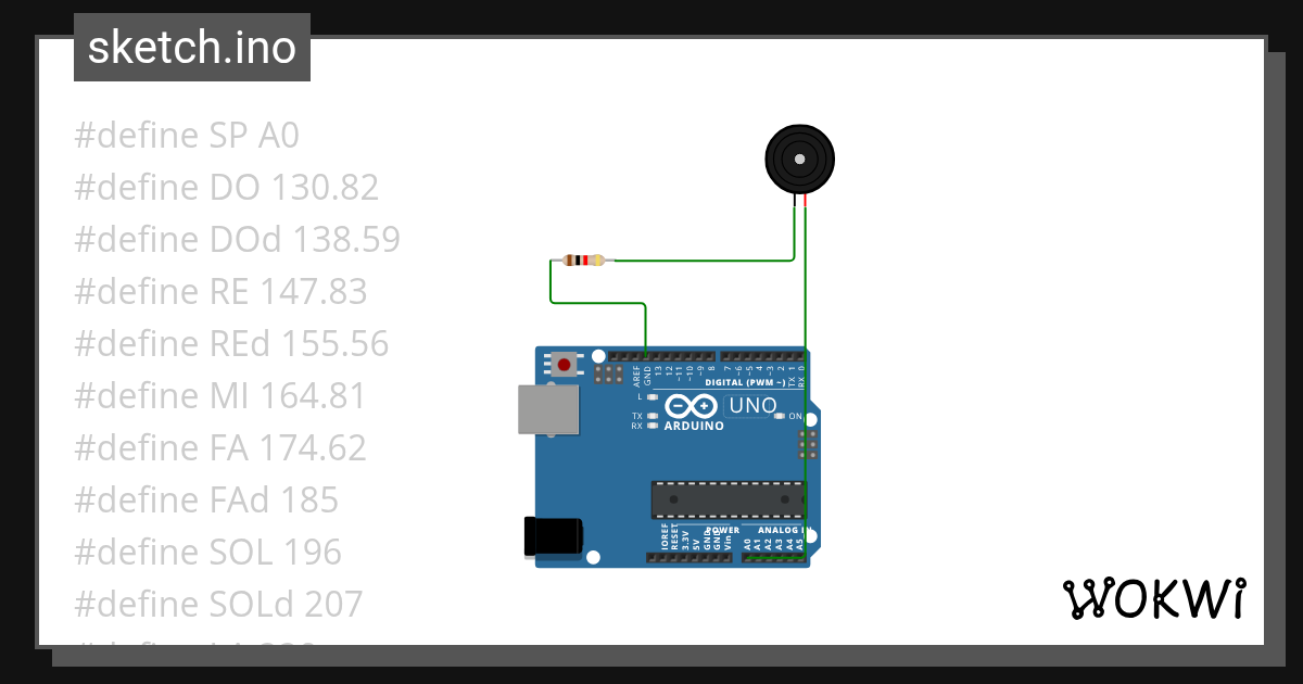 Five Nights at Freddy's Song - Wokwi ESP32, STM32, Arduino Simulator